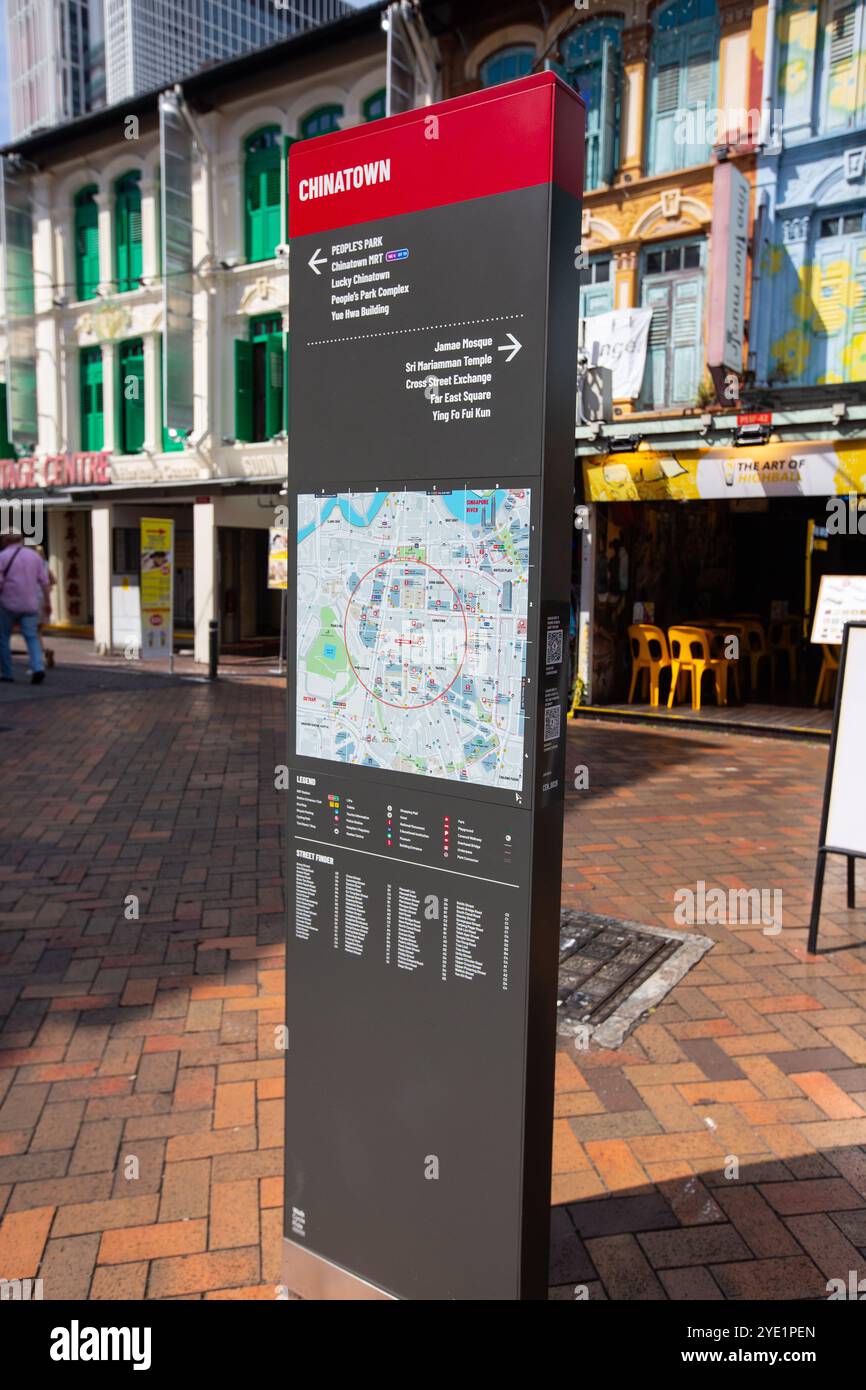 Chinatown singapore map hi-res stock photography and images - Alamy