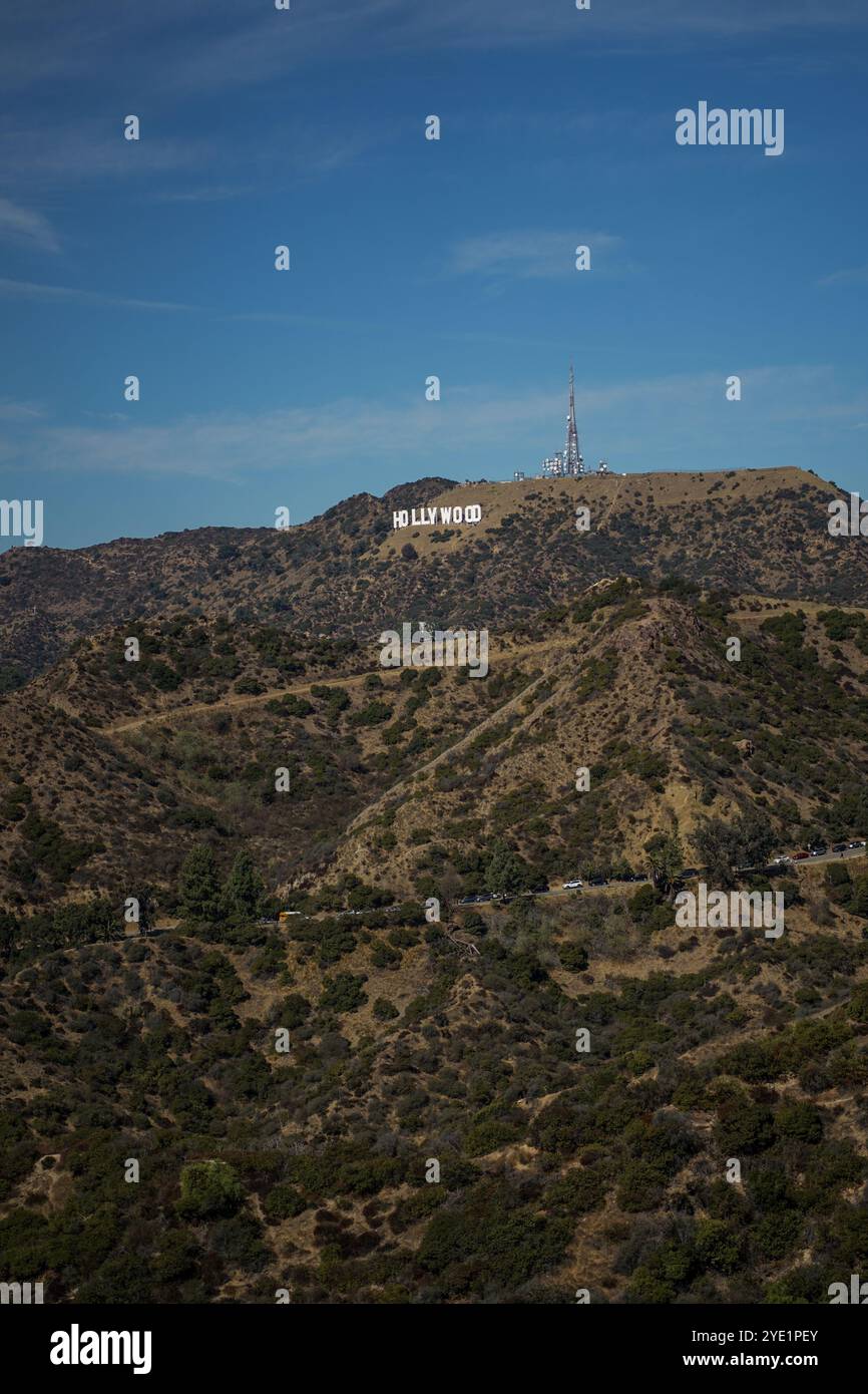 The Hollywood sign from Griffith Park, Mount Hollywood, Los Angeles ...