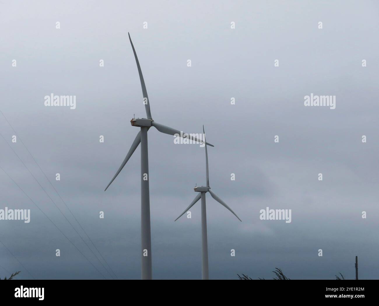 Land-based wind turbines spin in Atlantic City, N.J. on Sept. 18, 2024 ...