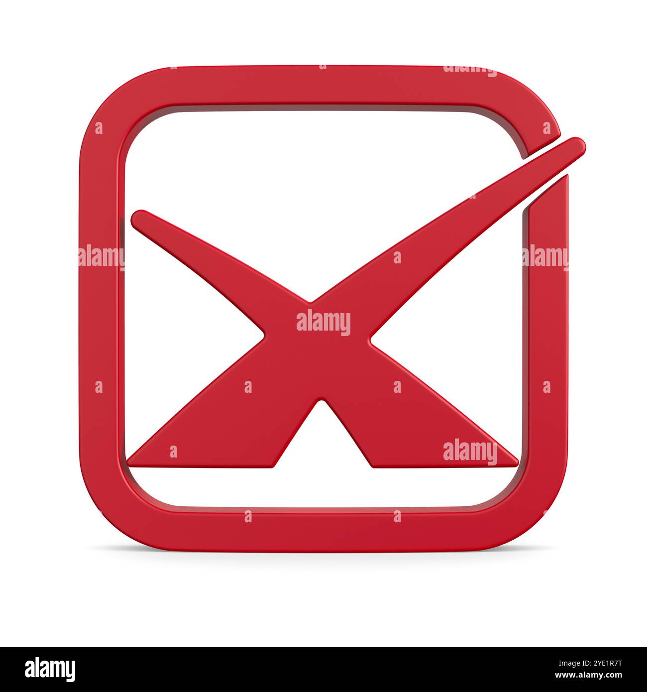 Rejection sign on white background. Isolated 3D illustration Stock ...