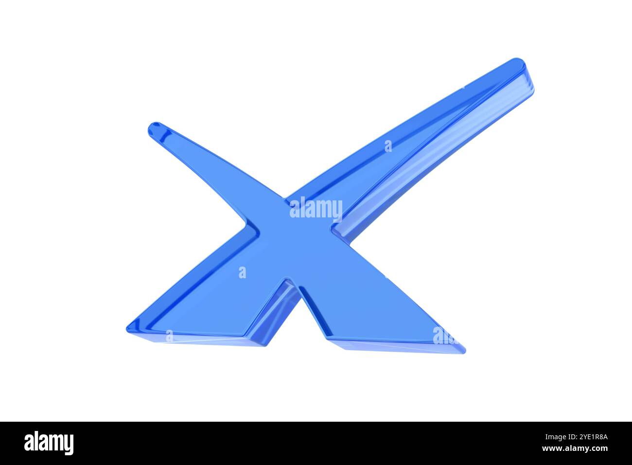 Transparent rejection sign on white background. Isolated 3D ...