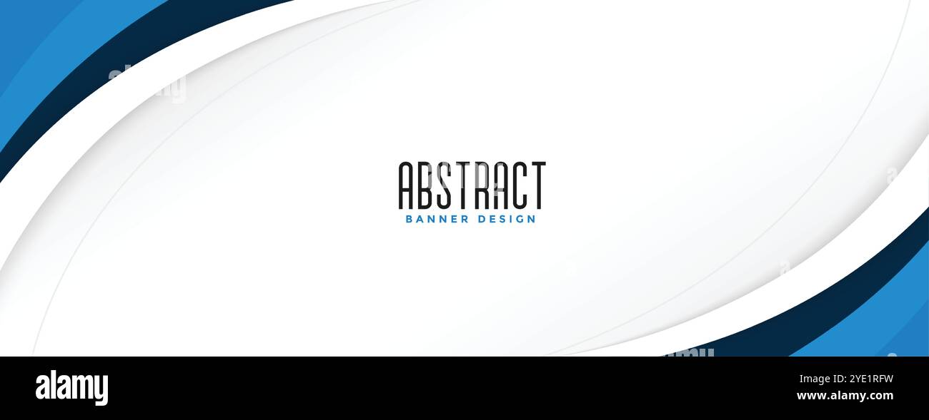 blue wave modern wide banner design template Stock Vector Image & Art ...