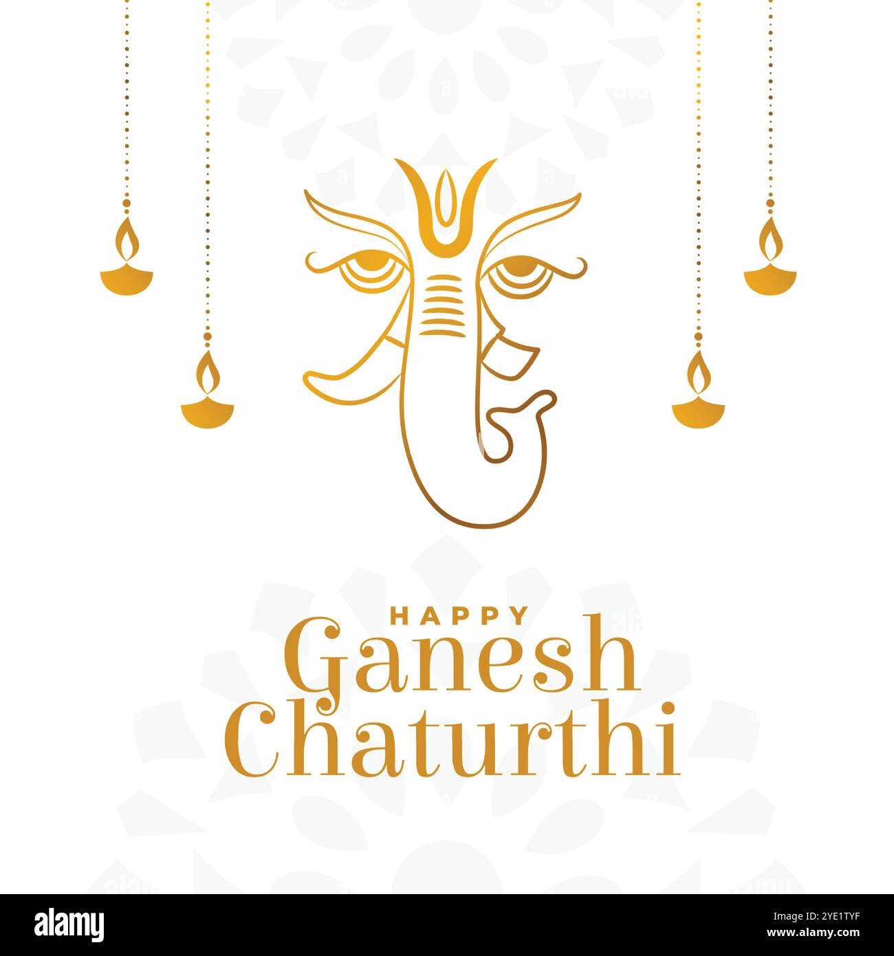 indian festival ganesh chaturthi banner with realistic lord ganesha ...