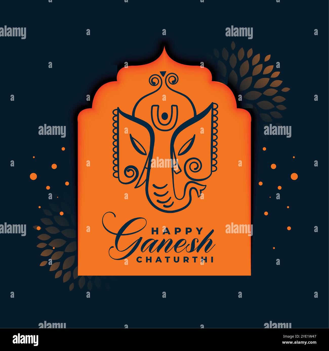 indian festival ganesh chaturthi banner with elegant lord ganesha ...