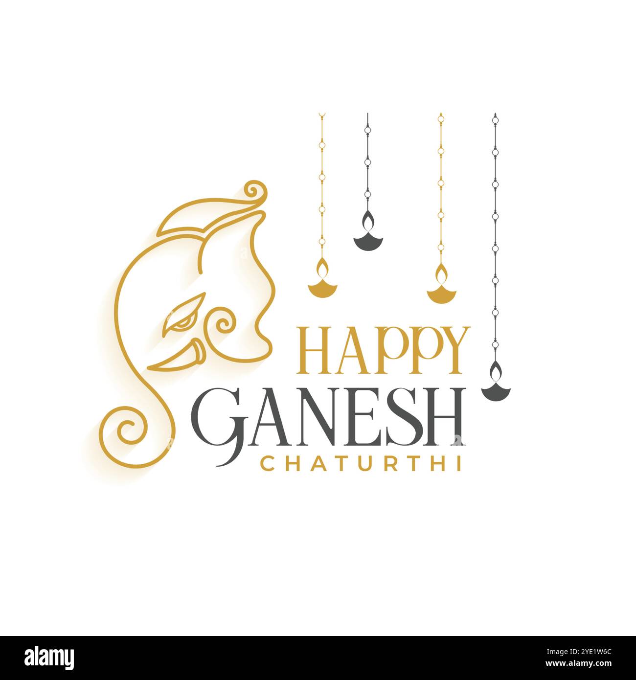 stylish lord ganesha design for ganesh chaturthi wishes card banner ...