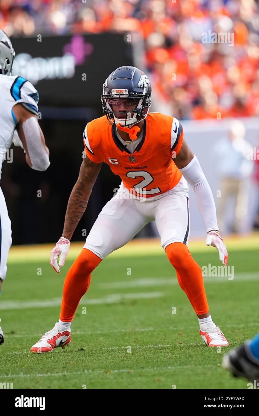 Denver Broncos cornerback Pat Surtain II (2) runs a play against the ...