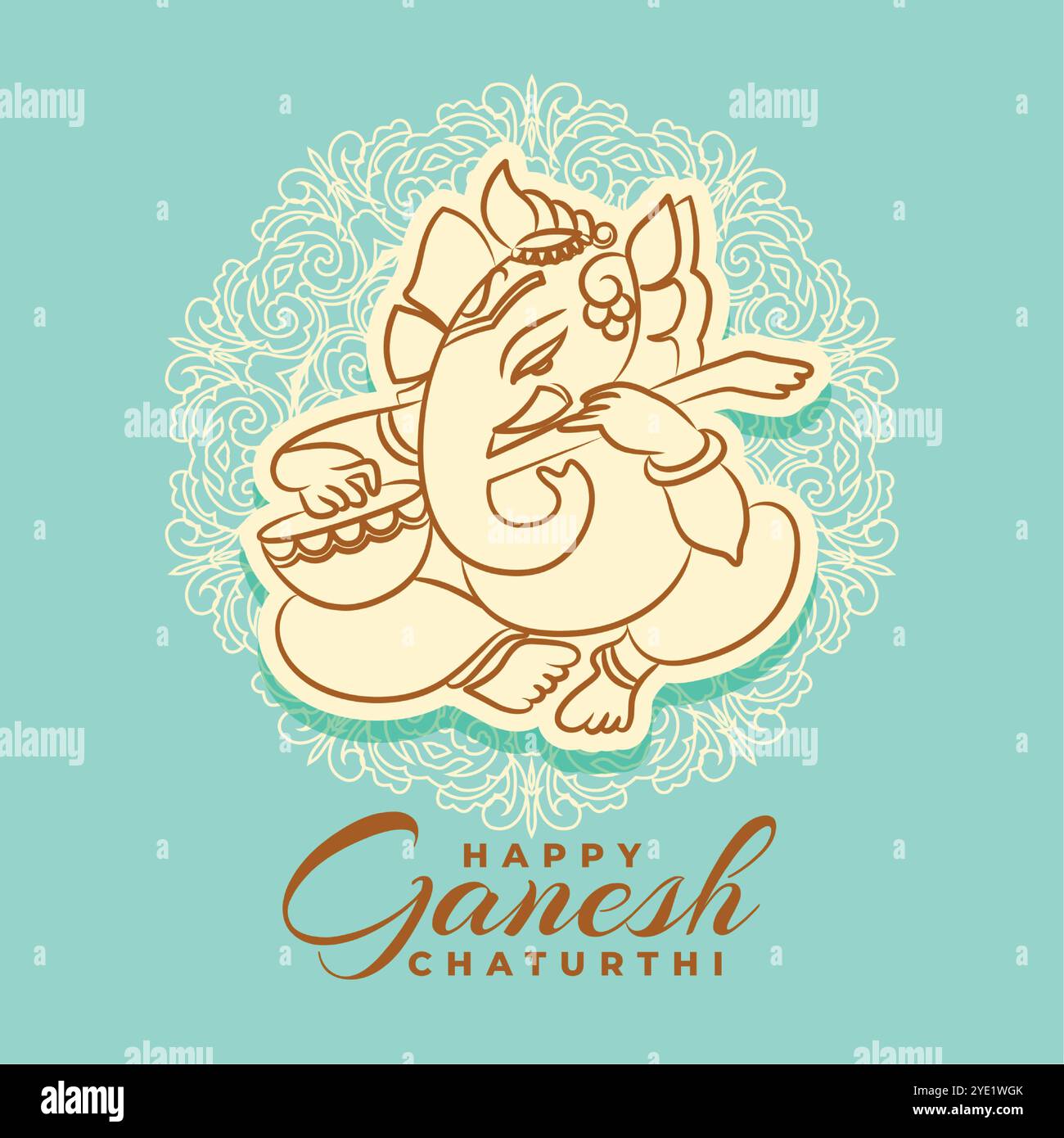 hindu god lord ganesha design for ganesh chaturthi festival Stock ...
