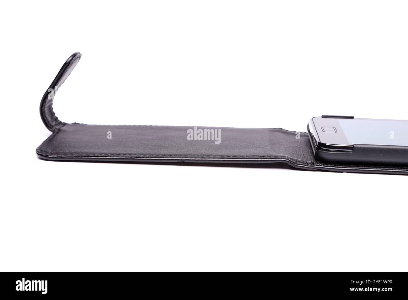 Mobile phone in case isolated on white Stock Photo - Alamy