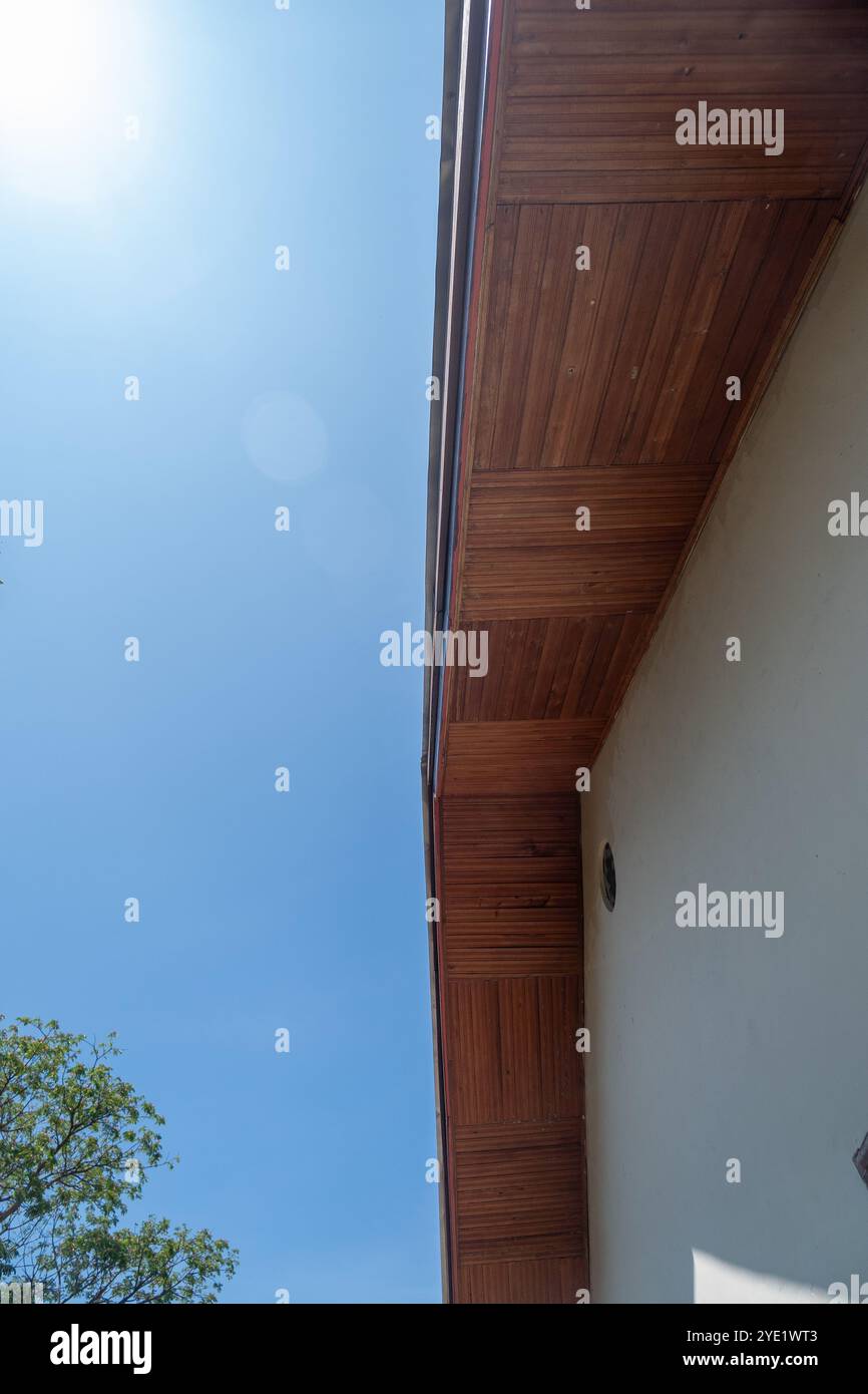 simple house roof portrait with clear sky Stock Photo - Alamy