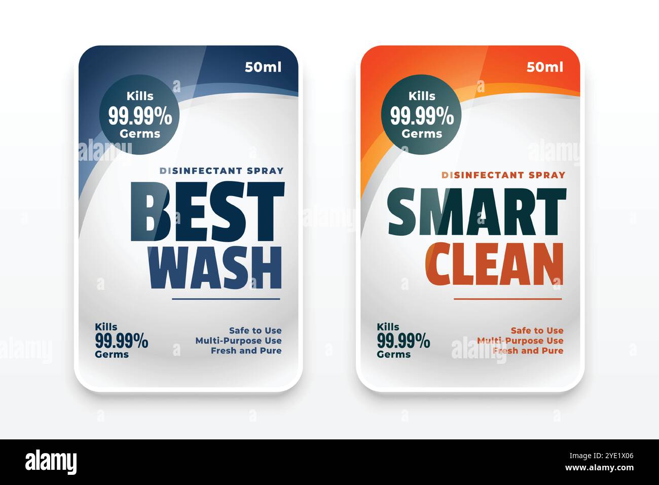 clean detergent labels set in two colors Stock Vector Image & Art - Alamy