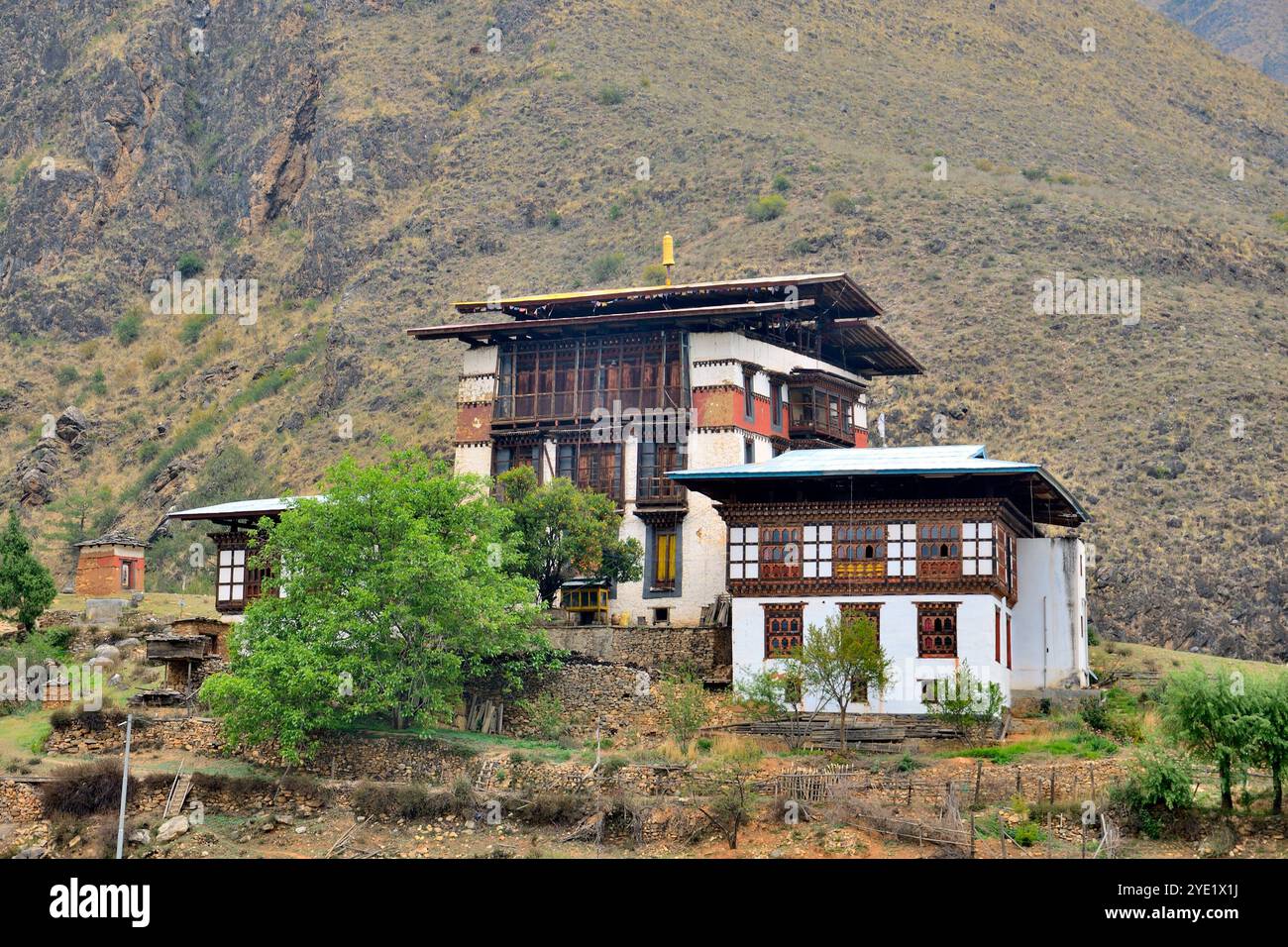 Colorful Bhutanese architecture and landscapes Stock Photo - Alamy