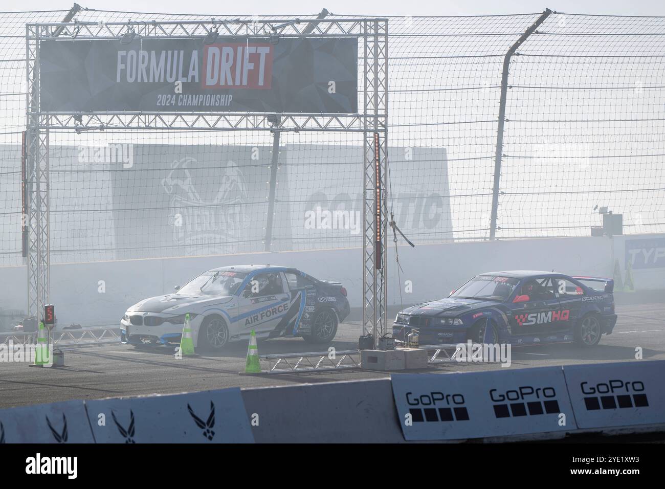 Irwindale, United States. 18th Oct, 2024. Brandon Sorensen (L) and Adam ...