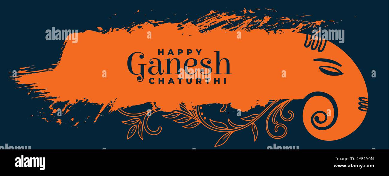 stylish lord ganesha design for ganesh chaturthi festival Stock Vector ...