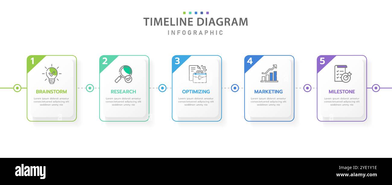 Business flowchart timeline milestone Cut Out Stock Images & Pictures ...