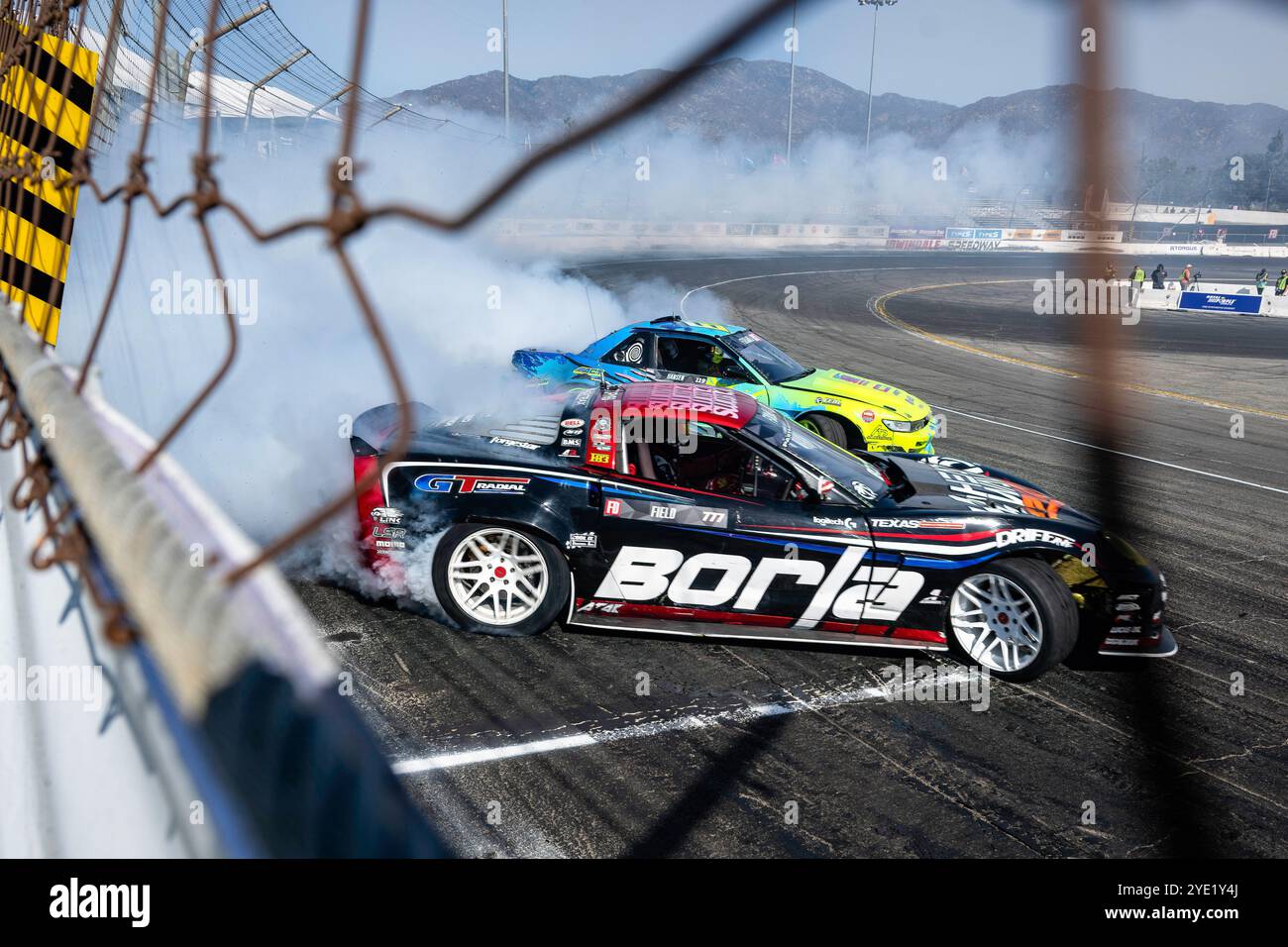 Irwindale, United States. 19th Oct, 2024. Matt Field leads Rudy Hansen ...