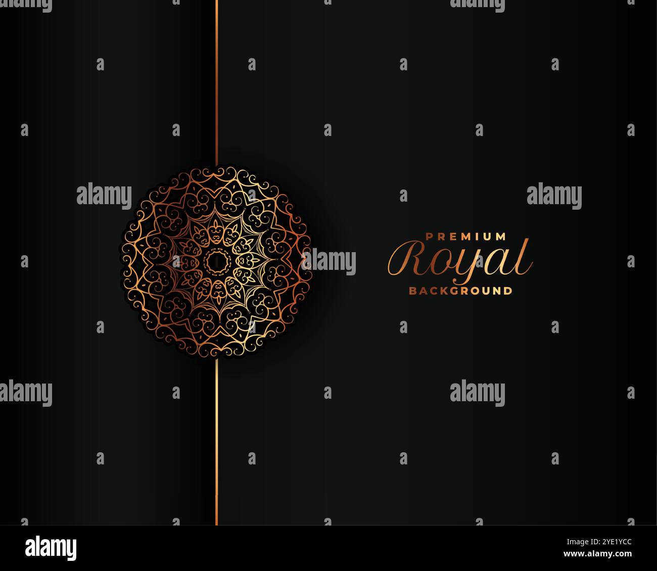 premium invitation card with mandala decoration design Stock Vector ...