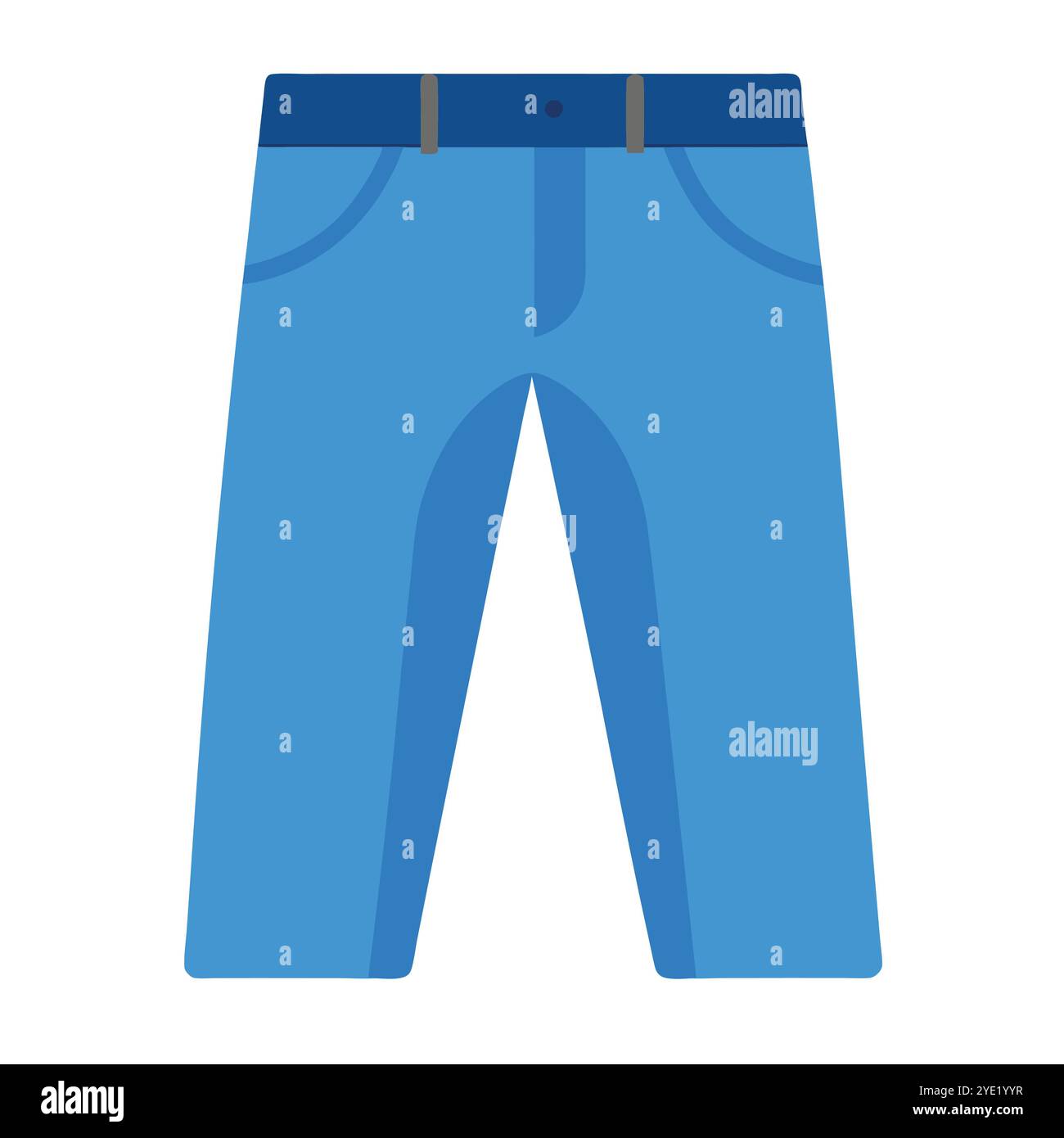 Blue pants vector illustration with dark belt Stock Vector Image & Art ...