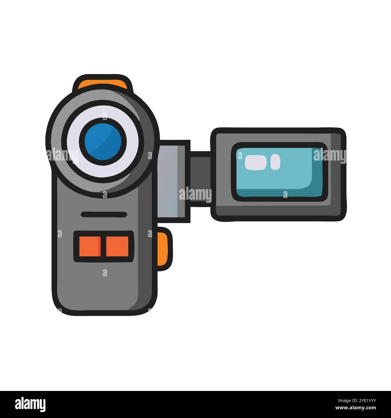 Digital camcorder vector illustration with screen Stock Vector Image ...