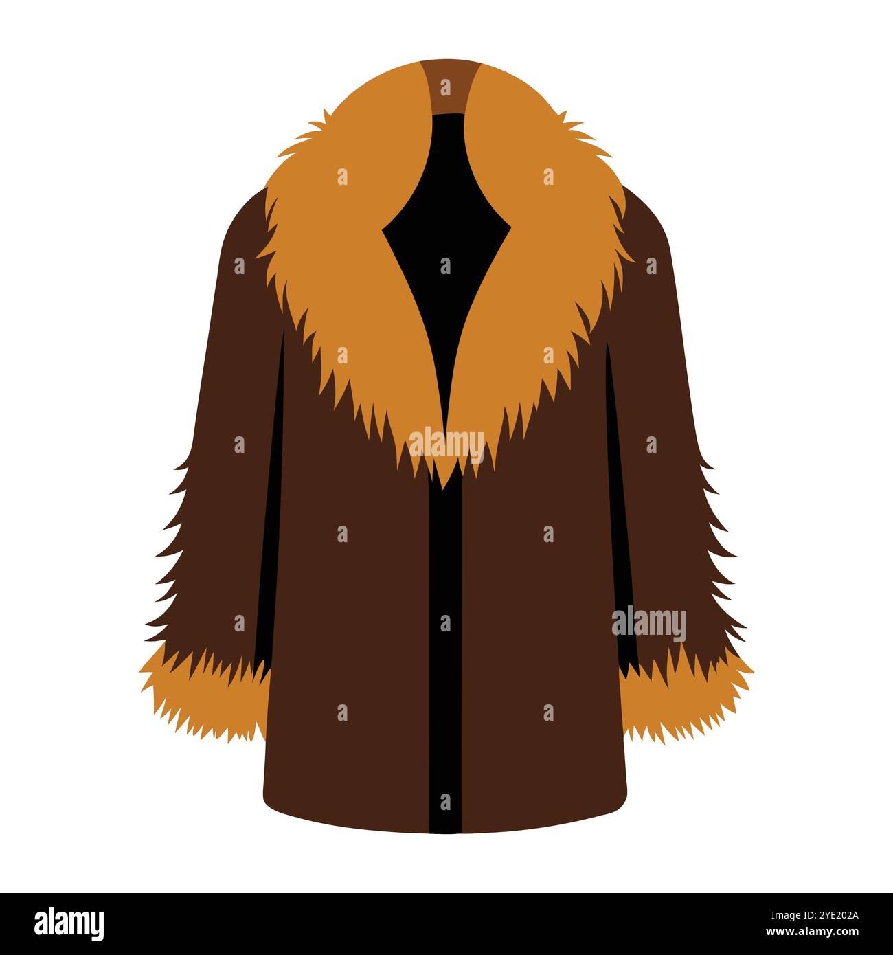 Fur trim coat Stock Vector Images - Alamy