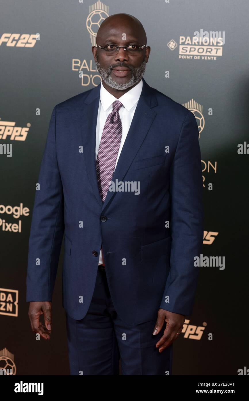 Paris, France. 28th Oct, 2024. George Weah attends the 68th Ballon D'Or ...