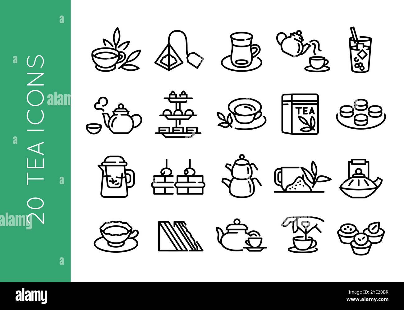 Minimal tea set Stock Vector Images - Alamy