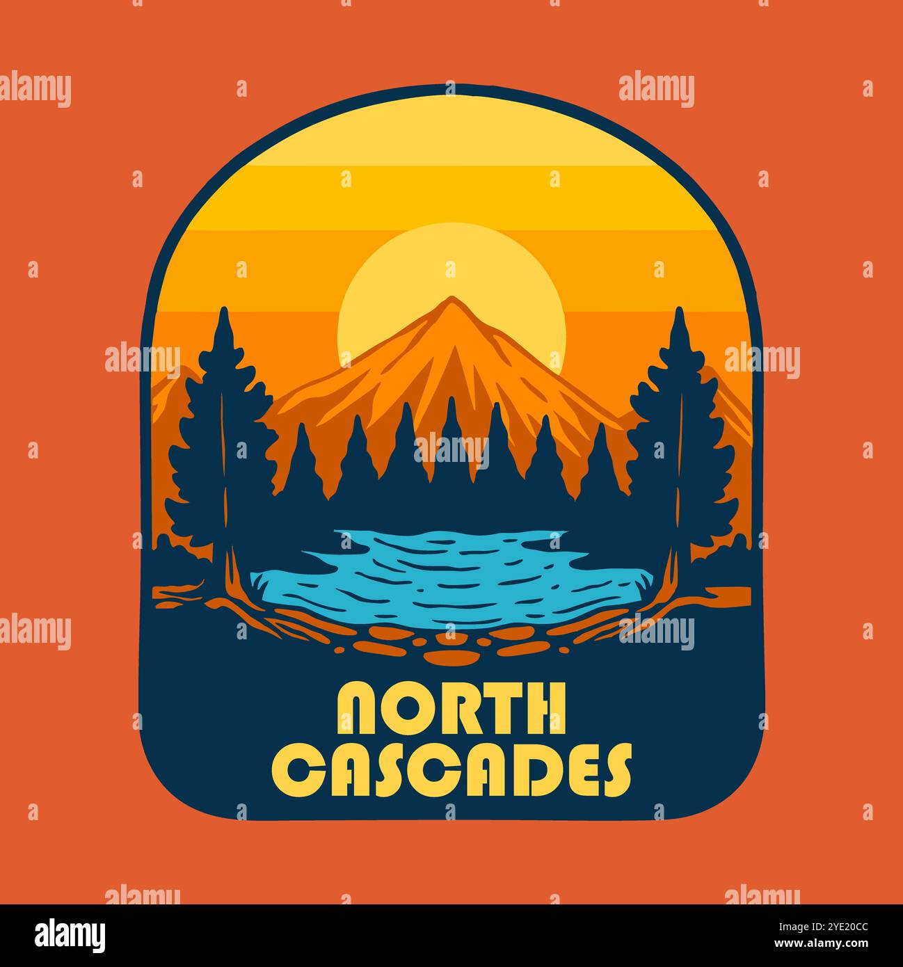 Backpacking logo hi-res stock photography and images - Alamy