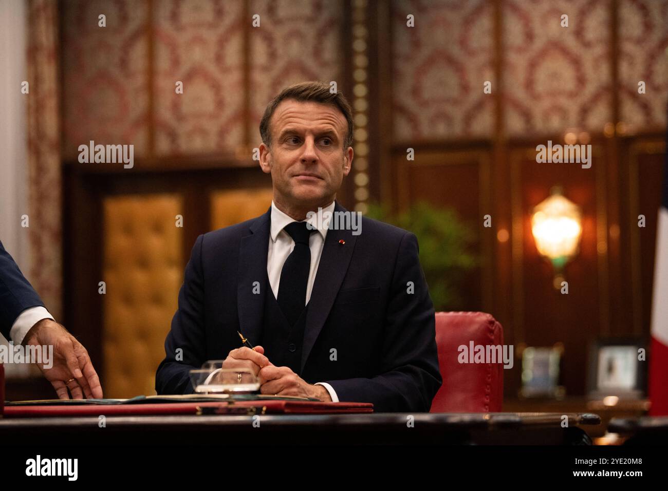 Rabat, Morocco. 28th Oct, 2024. Morocco's King and France's President ...