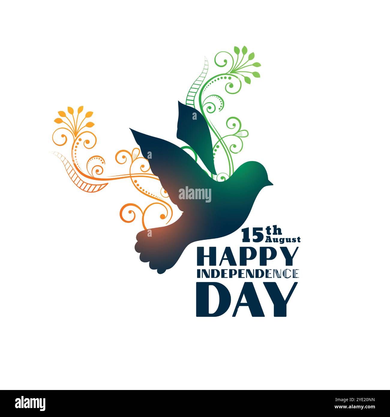 flying peace bird independence day of india background Stock Vector ...