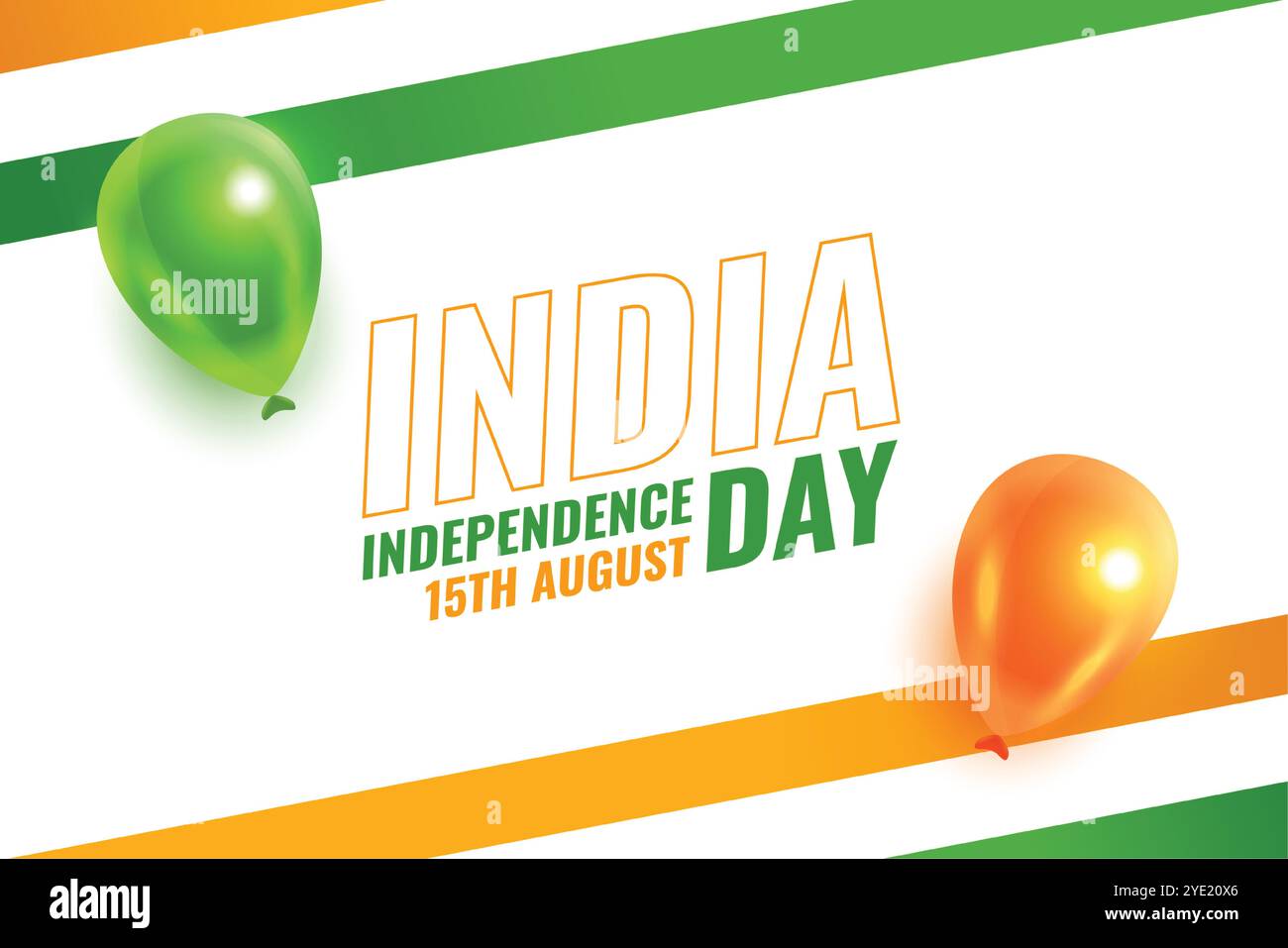 realistic indian independence day celebration poster design Stock ...