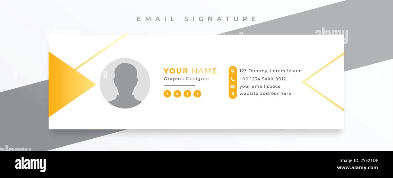 professional mail footer template with social media profile design ...