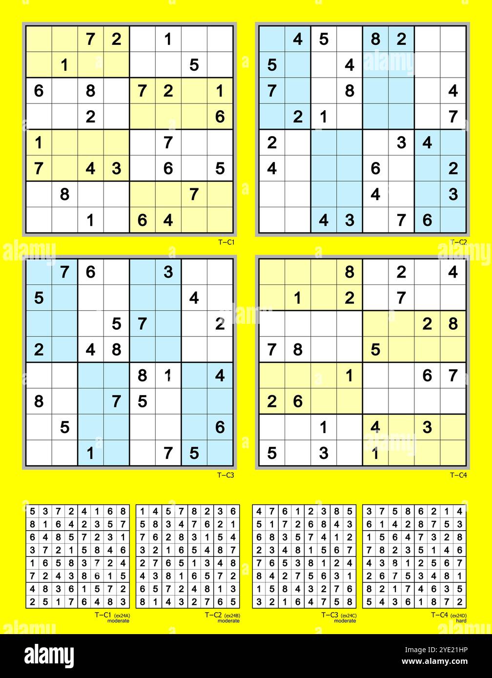 Sudoku puzzles with the 8x8 grid. Set E3 MK II. Rotational symmetry. 24 ...