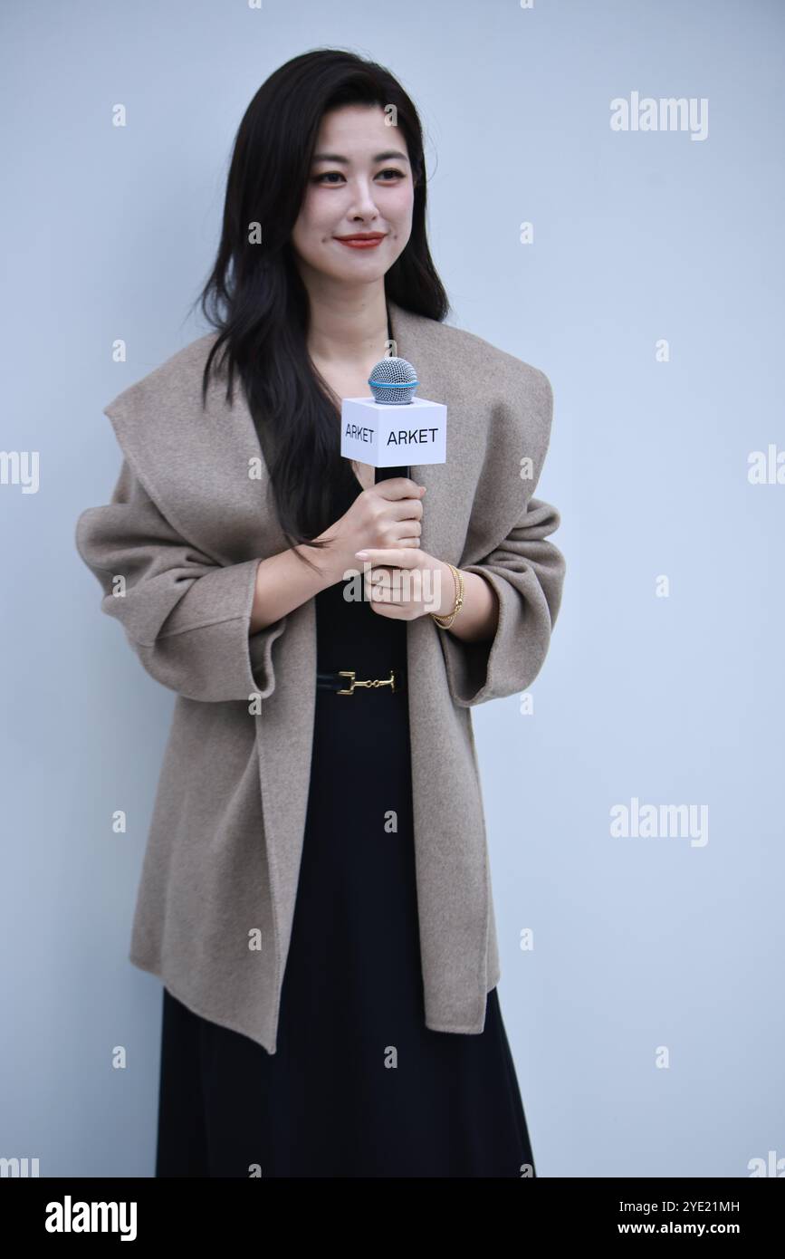 Chinese actress and singer Zhu Zhu attends an activity in Shanghai ...