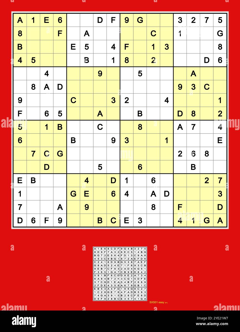 Giant Sudoku puzzle with the 16x16 grid, 01. Full symmetry. 116 clues ...