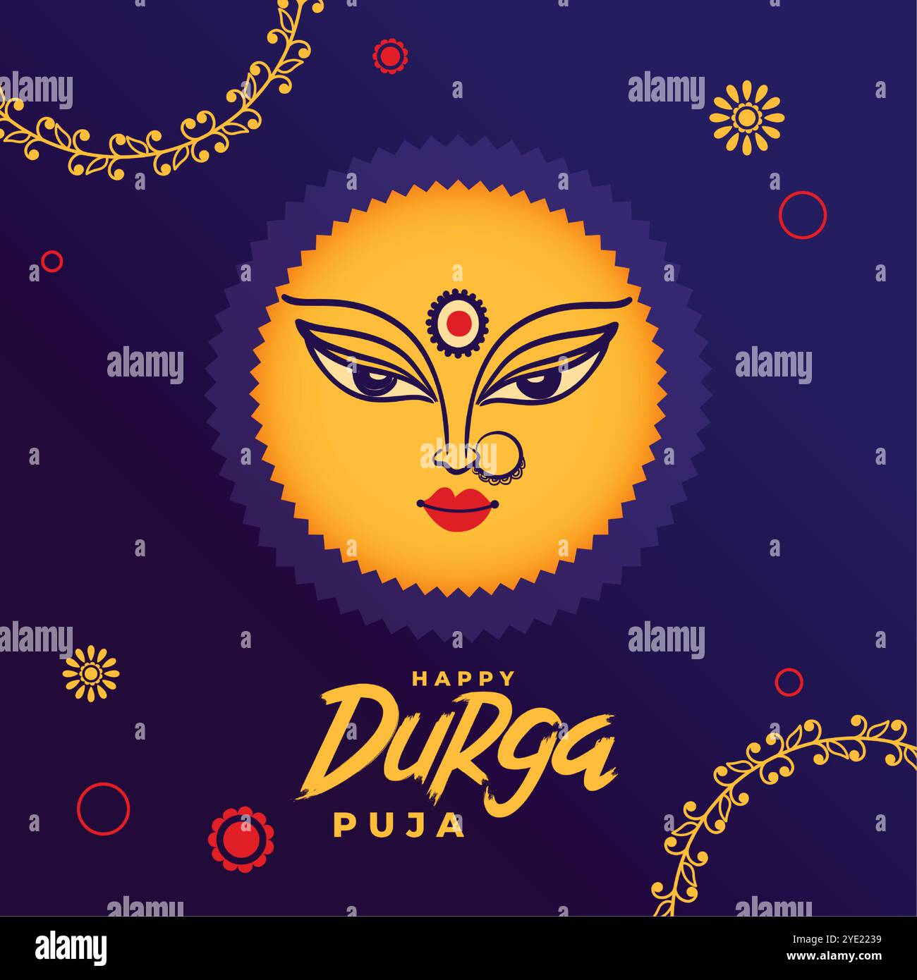 Maa durga idol Stock Vector Images - Alamy