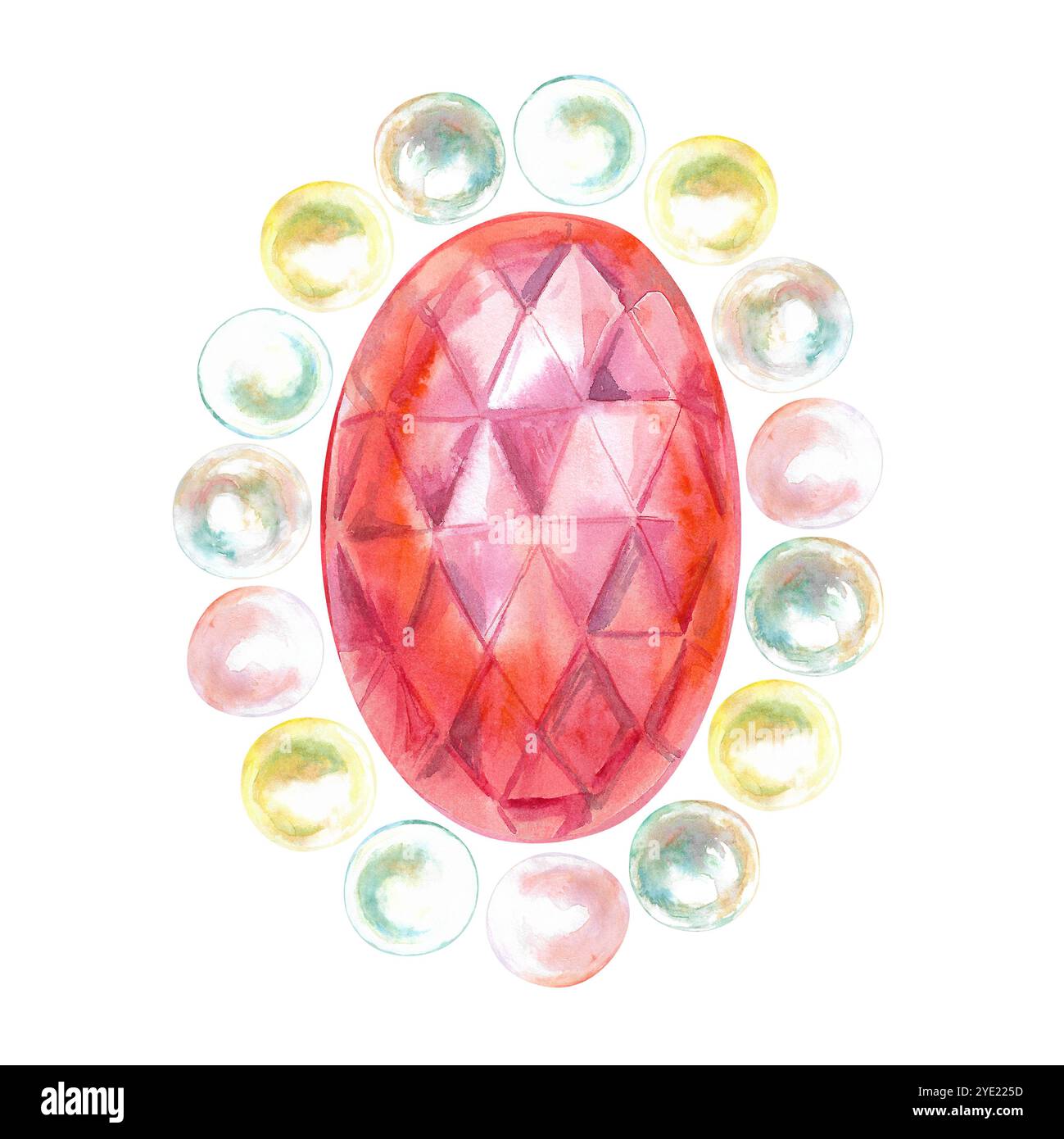 Red oval shape hi-res stock photography and images - Alamy