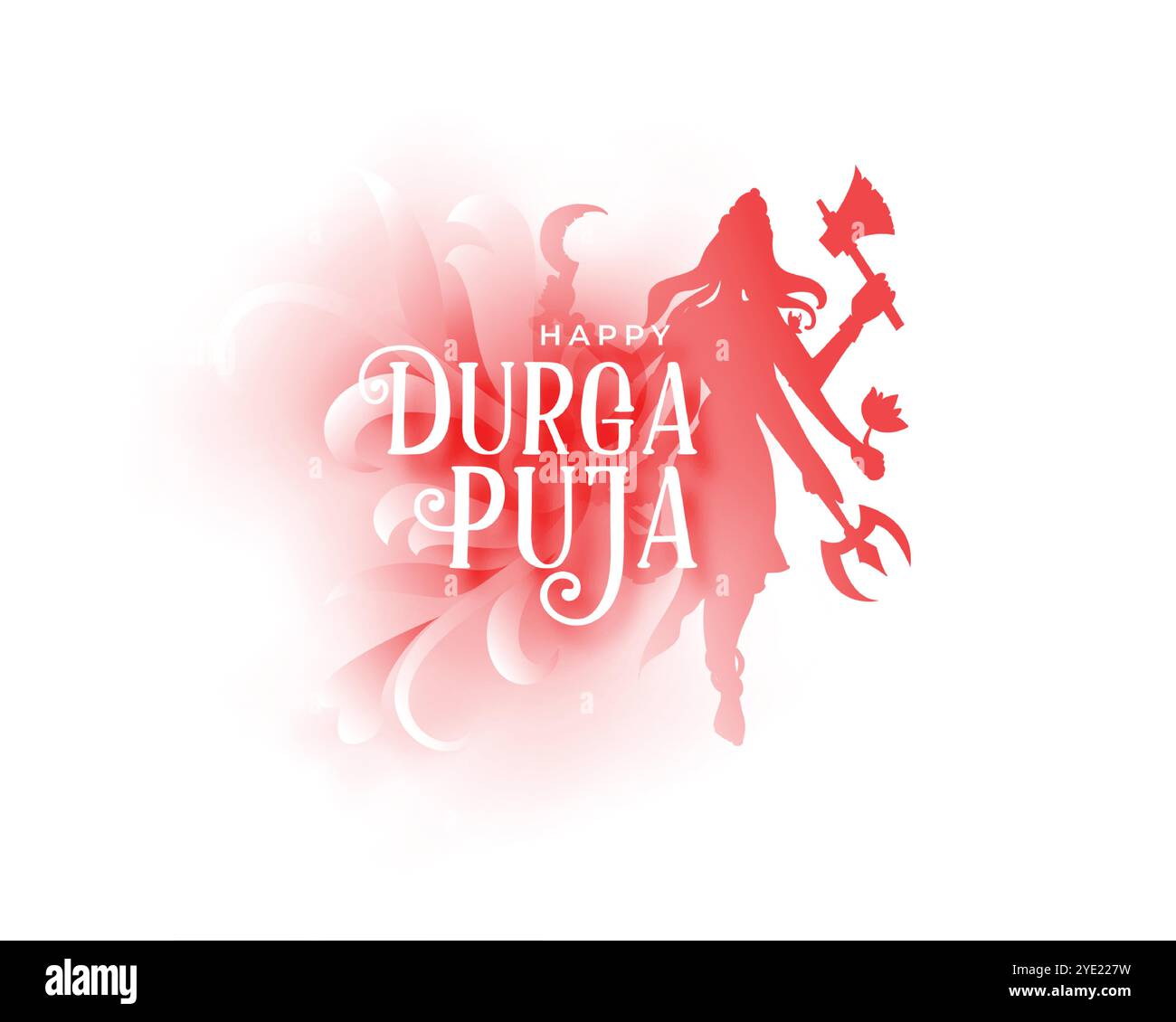 happy durga pooja navratri festival wishes card design Stock Vector ...