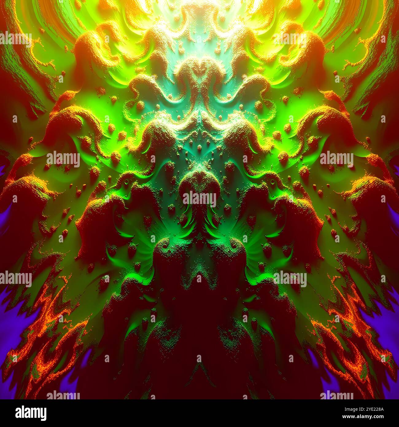 Psychedelic Fractal Mandala Abstract with Cosmic Symmetry and ...