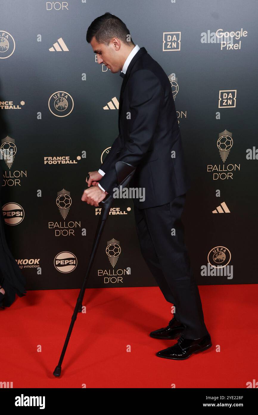 Paris, France. 28th Oct, 2024. Rodrigo Hernandez Cascante aka Rodri of Manchester Cit attends ...