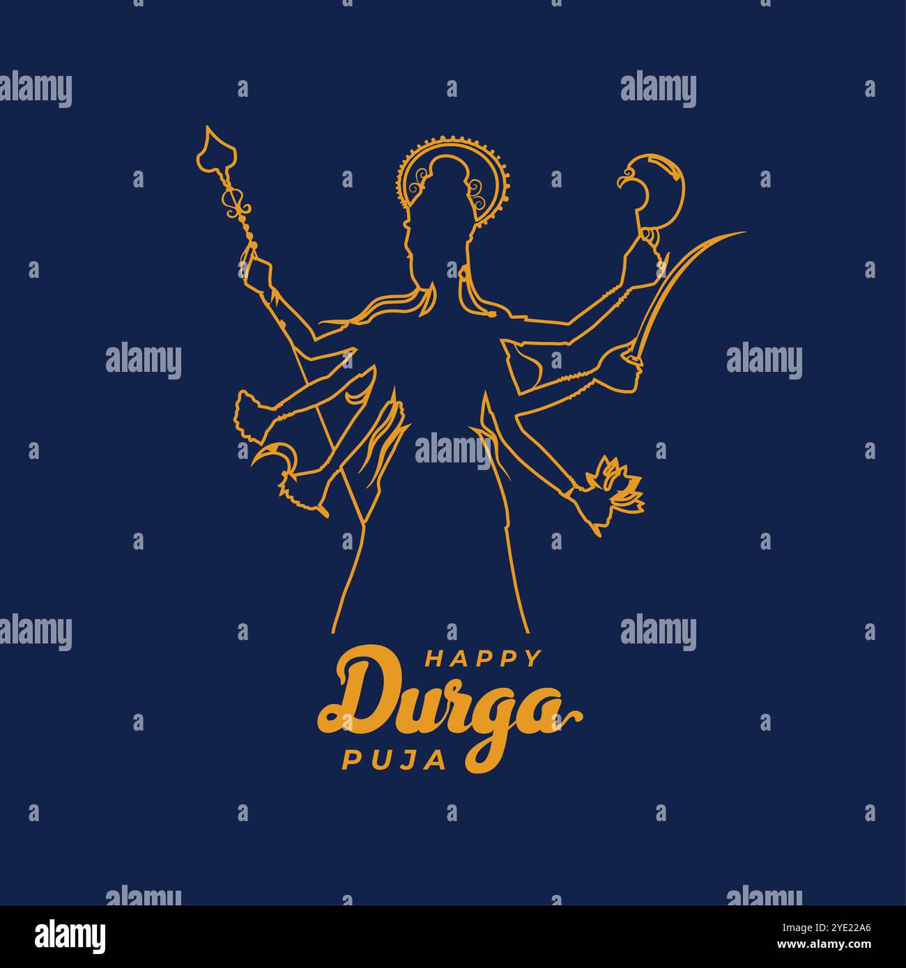 Maa durga idol Stock Vector Images - Alamy