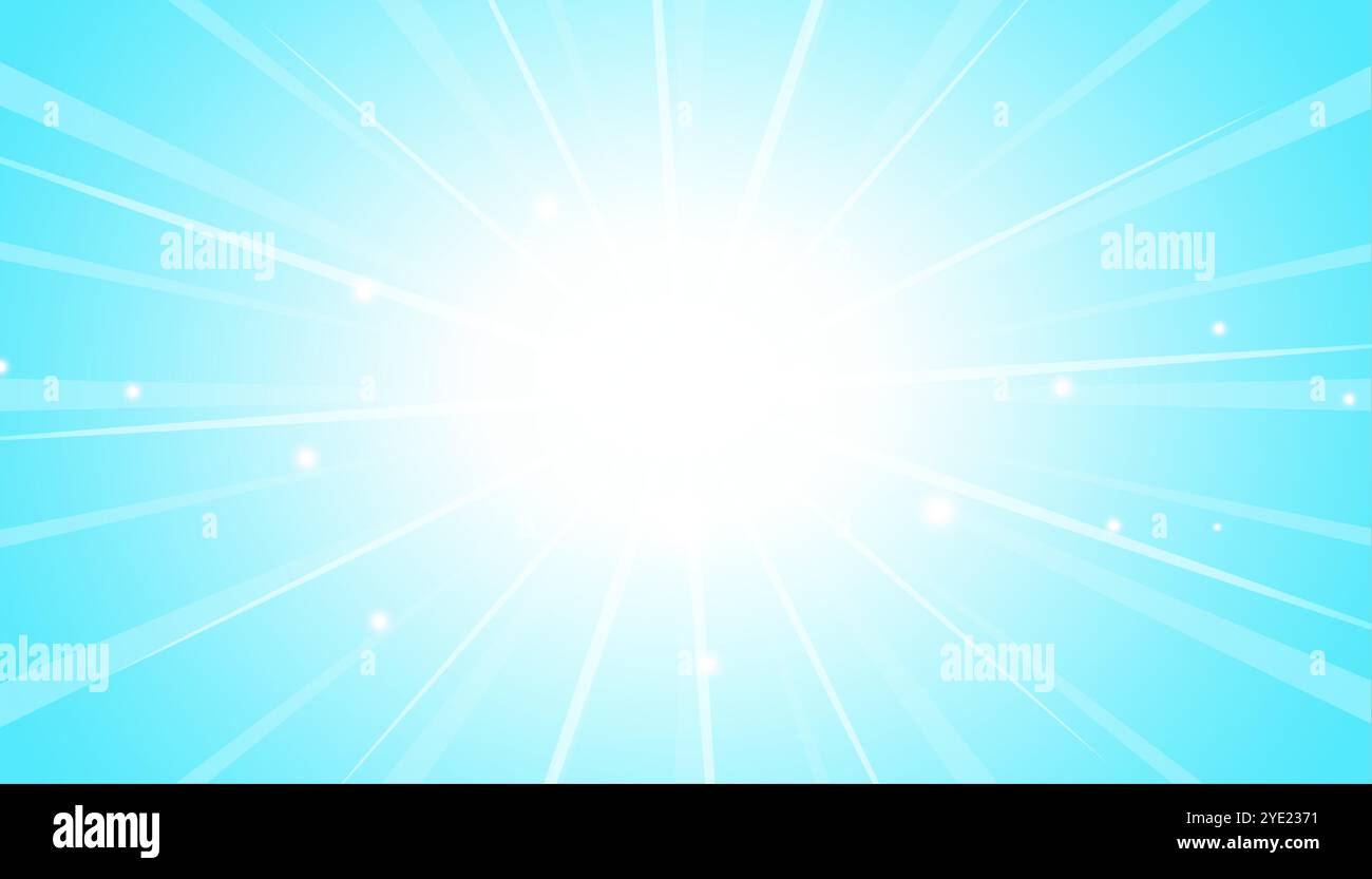 Blue background with glowing light rays design Stock Vector Image & Art ...