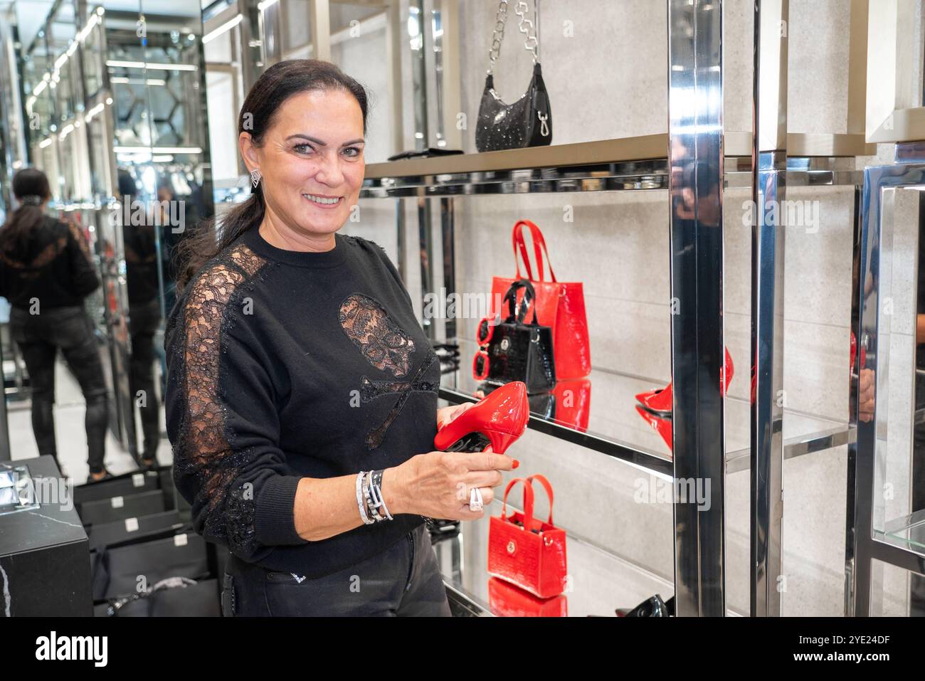 Vienna, Austria. 25th Oct, 2024. Simone Lugner gets dressed at Philipp ...