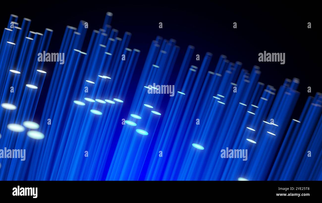 Fiber optics isolated on black background. 3d illustration Stock Photo ...