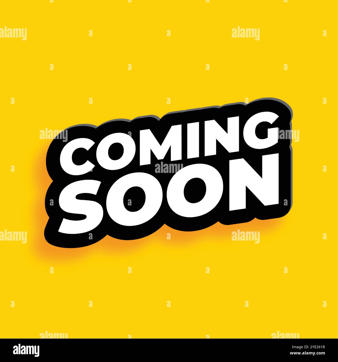 New announcement on yellow Stock Vector Images - Alamy