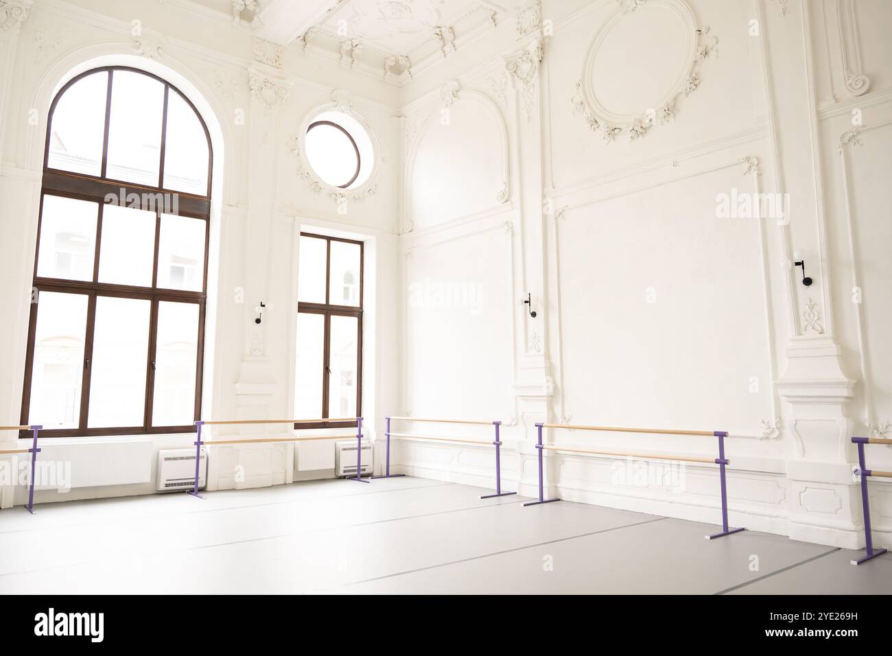 Empty ballet dance room with with modern light interior Stock Photo - Alamy