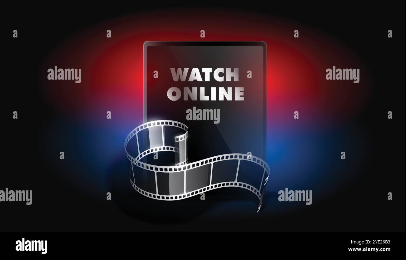 watch online movies or web series background Stock Vector Image & Art ...
