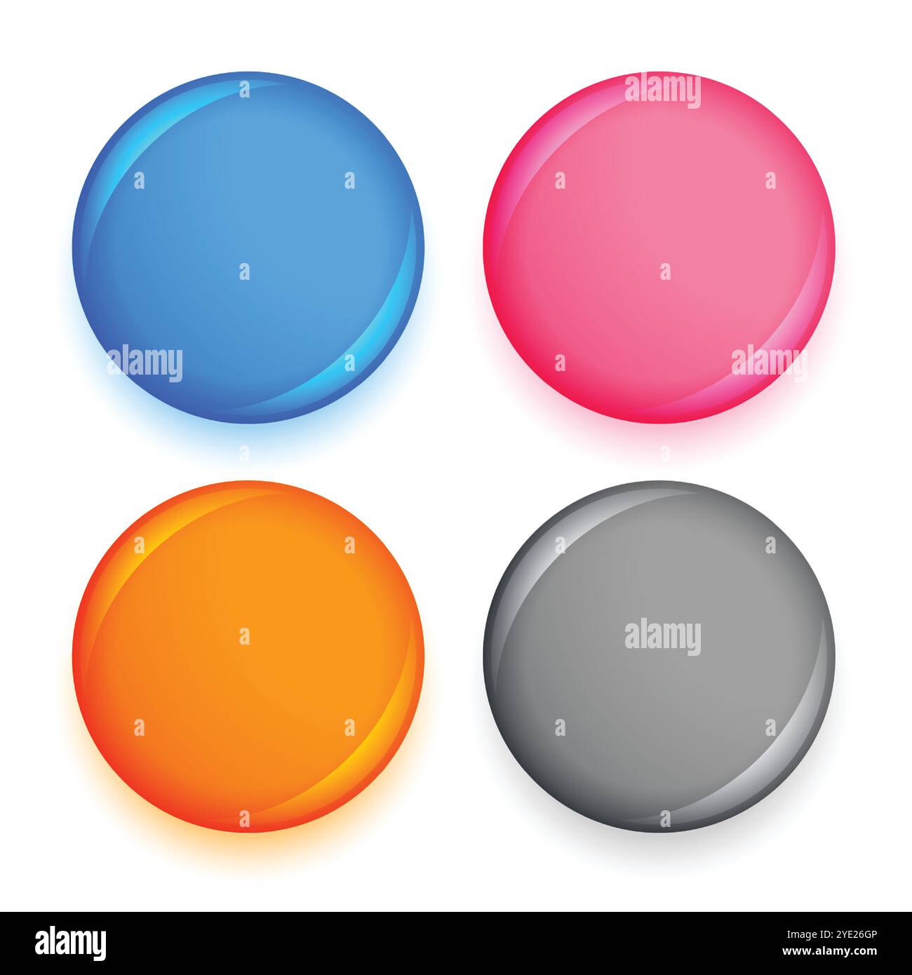 realistic circle buttons in four colors Stock Vector Image & Art - Alamy