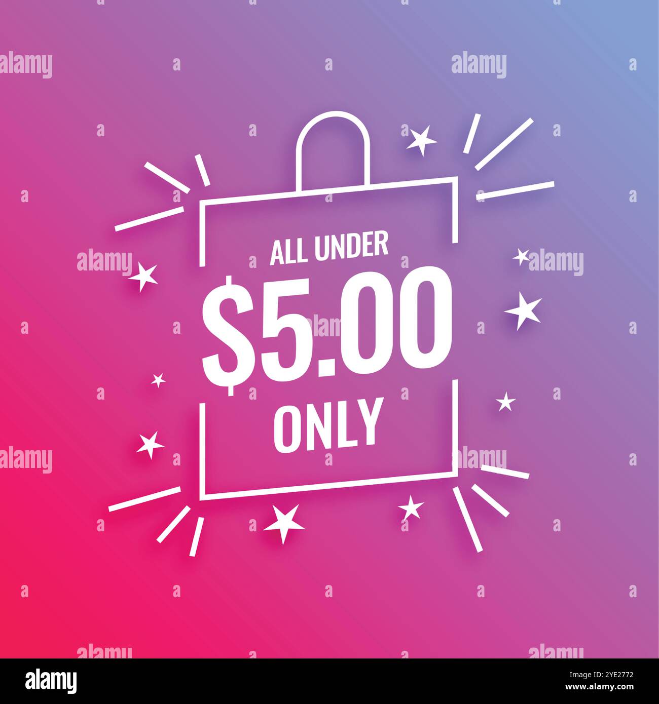 dollar five only deals promotional marketing banner design Stock Vector ...