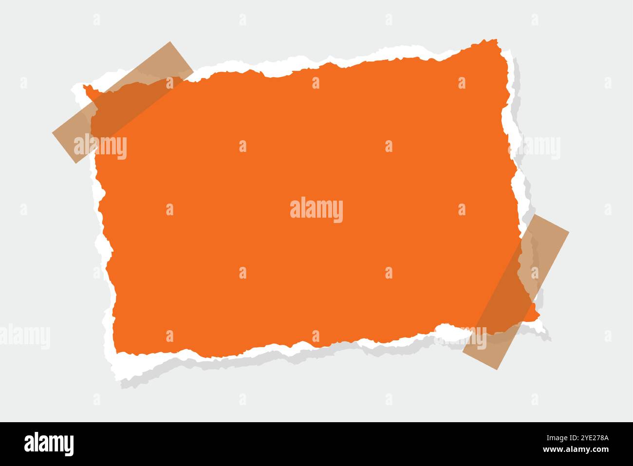 realistic torn ripper orange paper frame background Stock Vector Image ...