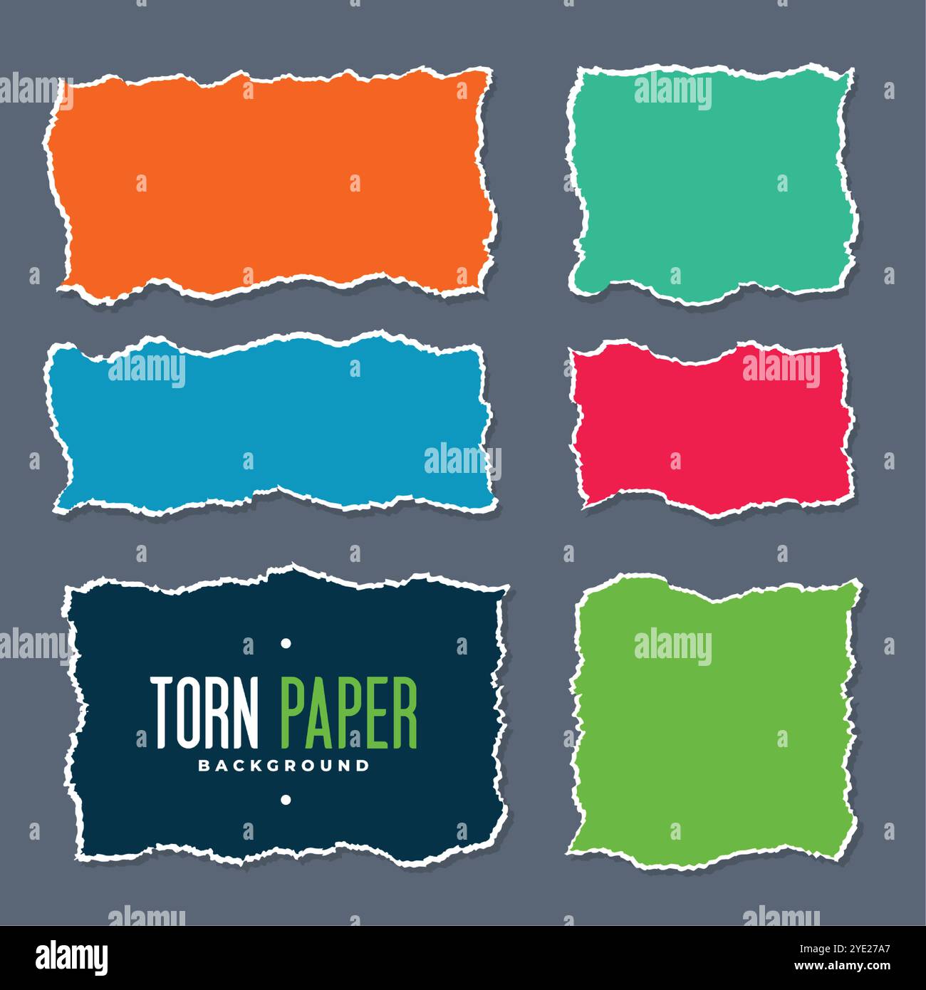 Torn paper ripped sheets Stock Vector Images - Alamy
