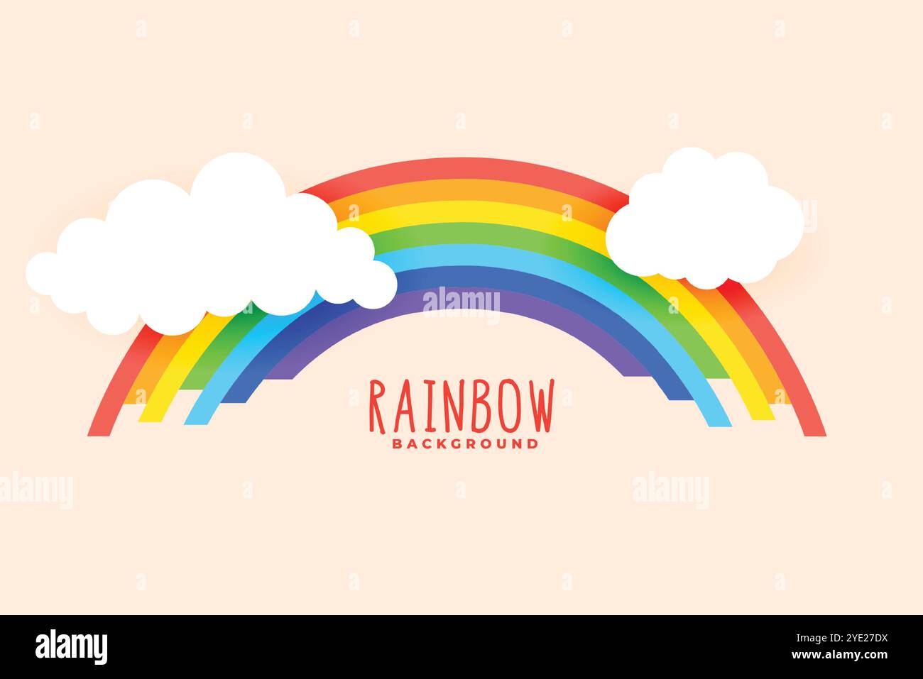 paper style rainbow with clouds Stock Vector Image & Art - Alamy